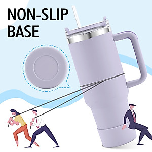 LorinShine 40 OZ Stainless Steel Tumbler with Lid and Straw, Insulated Cup with Handle, Leak Proof Tumbler, Large Water Iced Tea Coffee Bottle for Gift/Travel/Sport/Home