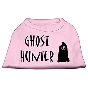 Mirage Pet Products Ghost Hunter Screen Print Shirt Light Pink with Black Lettering XS (8)