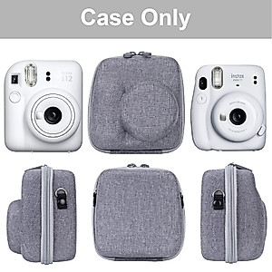 Aenllosi Hard Carrying Case Replacement for Fujifilm Instax Mini 12/11 Instant Camera,Protective Case Compatible with Instax Camera Mini 12/11(Clay White)