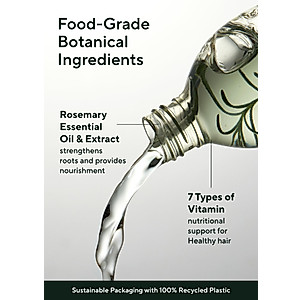 AROMATICA Rosemary Root Enhancer 3.38oz / 100ml – Scalp Nourishing with Food-graded Rosemary Oil – Relieves Itchy, Dry, Flaky Scalp - Free from Sulfate, Silicone, and Paraben