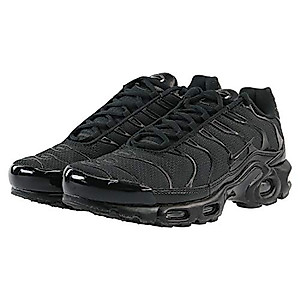Nike Men's Air Max Plus Tuned 1 Fabric Trainer Shoes (10 D(M) US) Black/Black/Black