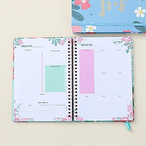 2023-2024 Planner - Planner Weekly and Monthly, 2 Year Monthly Planner with Monthly Tabs, 2023-2024 Calendar Planner with Twin-Wire Binding, Premium Paper, Flexible Cover, Check Box (Mint green)