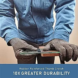 WORK FORMULA 2 Pack Snug Fit Cut Resistant Gloves Sheet Metal Handling, Glass Cutting, Box Cutting, Wood Working, HVAC (Medium)