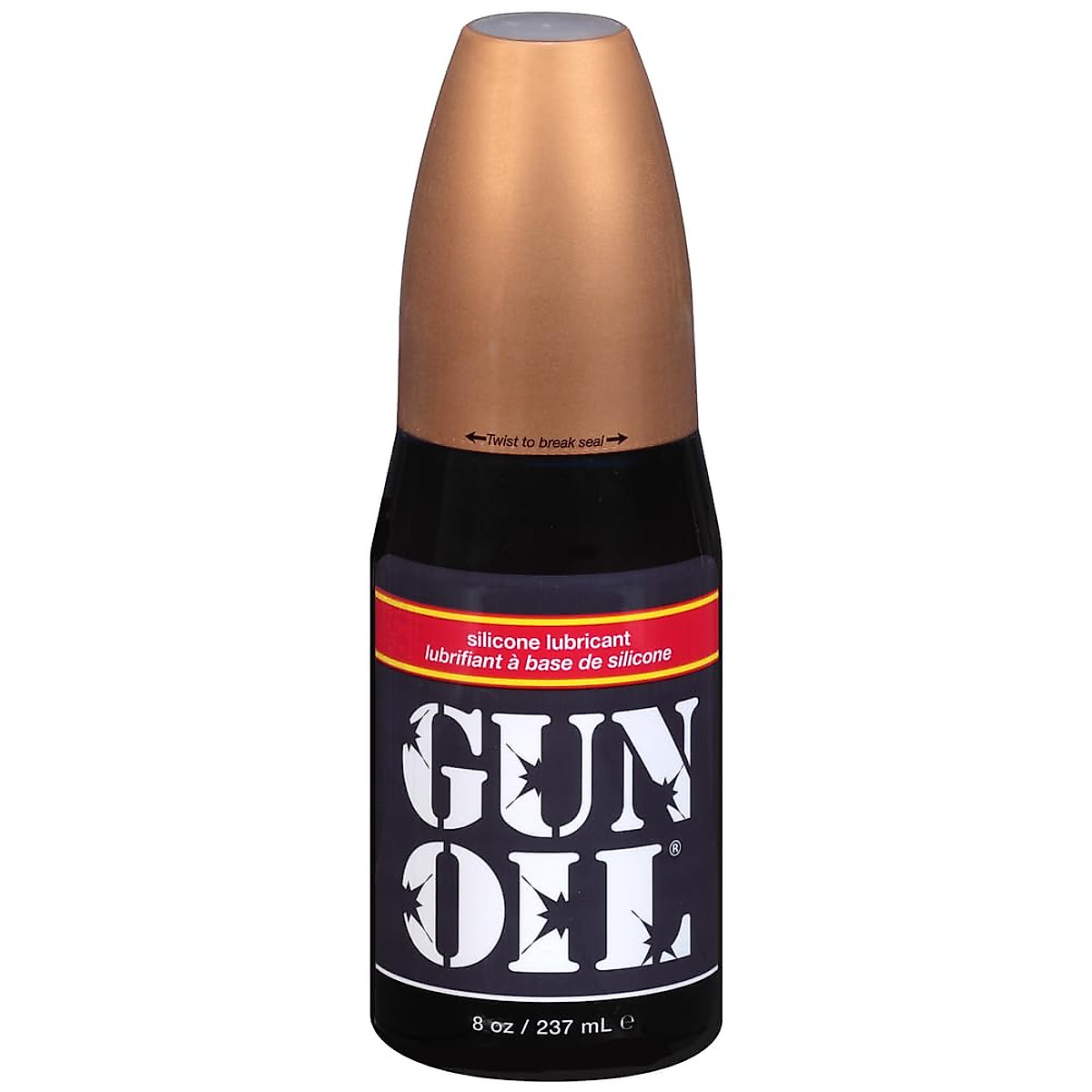 Gun Oil Silicone Based Lubricant 8 Ounce Personal Long-Lasting Sex Lube Condom & Latex-Safe Hypoallergenic Unscented No Residue Non Sticky Intimate Lubrication Works Underwater Couples, Men and Women