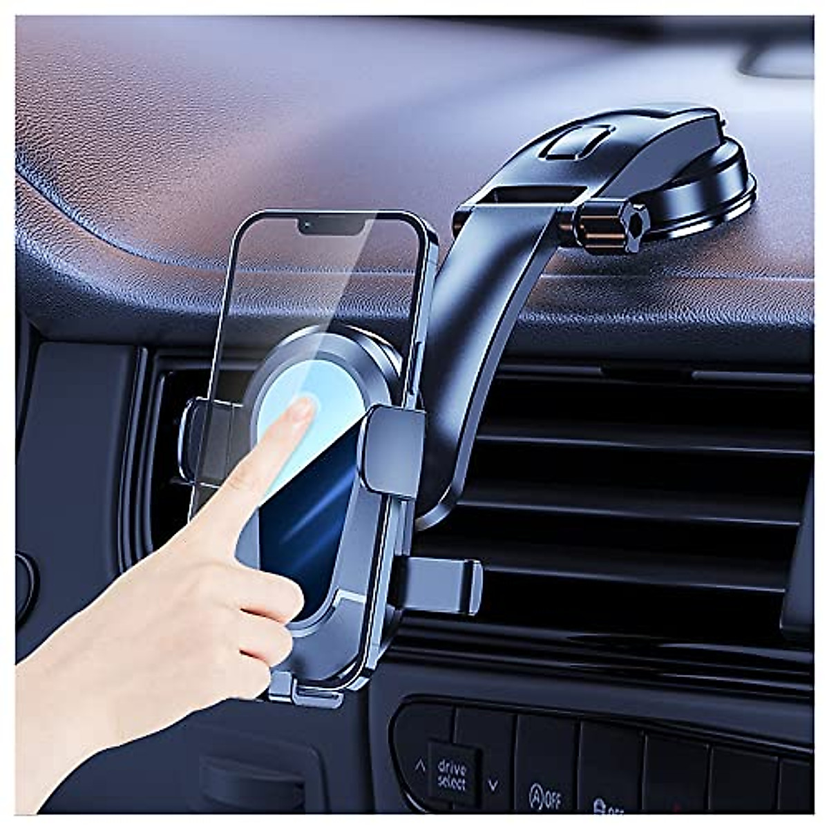 Car Phone Holder Mount,Dashboard Car Phone Holder Universal Sturdy Suction Cup Car Phone Mount,Compatible with iPhone13 Pro Max 12 11 X XS XR,Samsung Galaxy S21 S20 S10 All Smart Phone and Cars