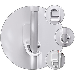 Hemobllo 3pcs Wall mop Hook Clothes Hanger Hooks Folding Broom Wall Mount Hooks Dustpan Umbrella Wall Hanger s Hook Broom Mounted Mop Hook Mop Holder self Adhesive Broom Hooks abs