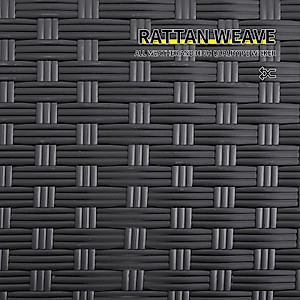 Lviden Outdoor Wicker Storage Side Table, Patio Black PE Rattan End Table with Storage, Square Container for Furniture Covers, Toys, and Gardening Tools