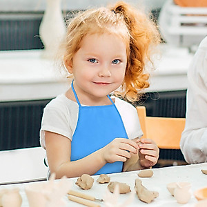 KUUQA 24 Pack 12 Colors Kids Art Aprons Children Painting Aprons Art Smocks for Craft, Kitchen, Classroom