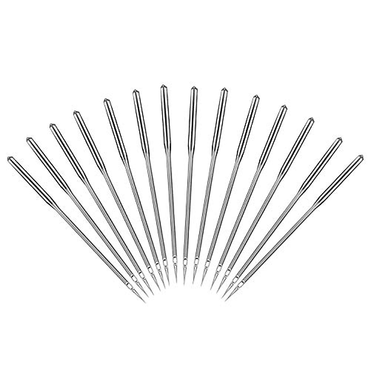 Sewing Machine Needles, 50 Count, Universal Regular Point for Singer, Brother, Janome, Varmax, Sizes 65/9, 75/11, 80/12, 90/14, 100/16