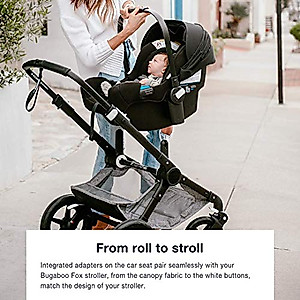 Bugaboo Turtle by Nuna Car Seat + Base - Compatible with Bugaboo Fox, Fox 2 and Lynx Strollers Only - Fits Infants 4 to 32 Pounds - 5-Point Safety Harness - Lightweight Car Seat - Black