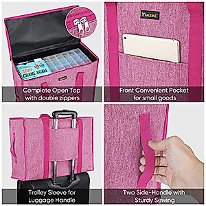 BALEINE 2 Pack Storage Tote with Zippers & Carrying Handles, Heavy-Duty Oxford Fabric Moving Bags for Space Saving Moving Storage, Pink