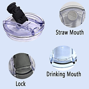 Tumbler Lids Replacement Design for YETI Rambler 35 oz Straw Mug,for YETI Tumbler 30 oz Black