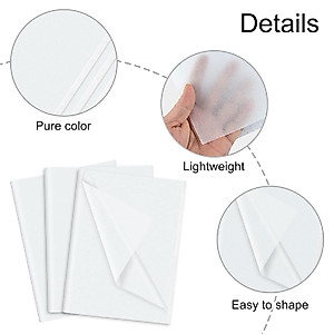 NEBURORA 60 Sheets White Tissue Paper Bundles 120 Sheets Brown Tissue Paper for Gift Wrap Filler Flower Art Crafts DIY Birthday Christmas Wedding Decor