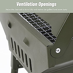 Barbecue Grill, Charcoal Grill, Portable BBQ Griddle, Compact Foldable Grill, Camping Smoker Grill, Outdoor Cooking for Travel, Barbecue Camping, Picnic, Patio, Hiking