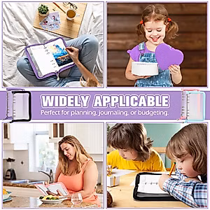 Kosiz 4 Pcs A6 Binder Cover 6 Ring Notebook Binder Clear Soft PVC Zipper Binder A6 Budget Binder Folder A6 Planner Cover Refillable Notebook Shell for Journal Photo Album, 7.9'' x 5.1'' (Multicolor)