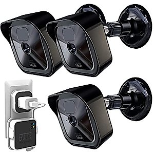 Blink Outdoor Camera Housing and Mounting Bracket, Weatherproof Protective Cover and 360 Degrees Adjustable Mount with Blink Sync Module 2 Outlet Mount for Blink Home Security System (3 Pack)