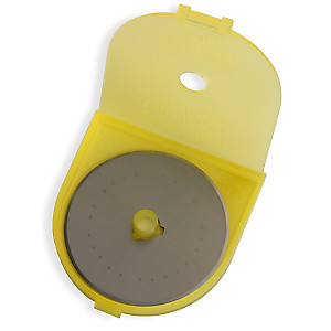 OLFA 60mm Rotary Cutter Replacement Blade, 1 Blade (RB60-1) - Tungsten Steel Circular Rotary Fabric Cutter Blade for Crafts, Sewing, Quilting, Fits Most 60mm Rotary Cutters