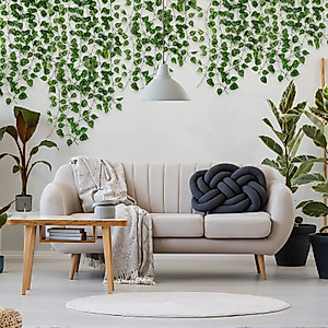 JPSOR 36pcs 259ft Artificial Ivy Garland Fake Vines Leaf Garland Artificial Greenery Garland Fake Hanging Plants for Home Bedroom Wedding Decoration Jungle Theme Party Supplies