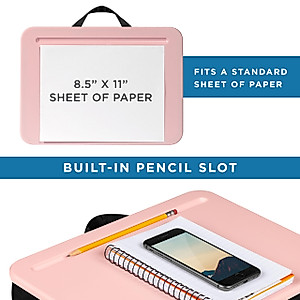 LapGear Compact Lap Desk - Rose Quartz - Fits Up to 13.3 Inch Laptops - Style No. 43104
