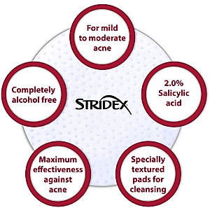 Stridex Strength Medicated Pads, Maximum, 55 Count pack,2 pack