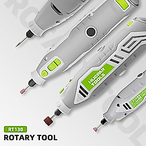Huepar Tools Rotary Tool Kit, 130W 235pcs Accessories with Flex Shaft include MultiPro Keyless Chuck, 6 Variable Speed 10000-35000RPM Electric Drill Set for Crafting Projects and DIY Creations - RT130