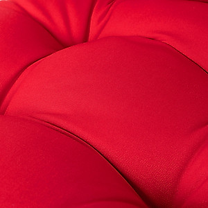 ARTPLAN Outdoor 48 Inch Bench Cushion Tufted for Outdoor Furniture, 48"x18"x4" Wicker Patio Loveseat Cushion All Weather,Red