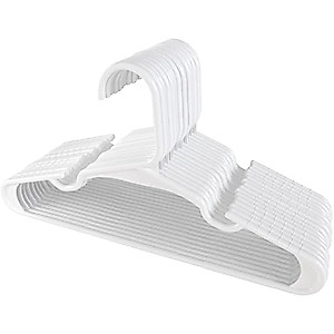 Utopia Home 20 Pack Kids Hangers - 11.5 Inch Plastic Baby Hangers for Closet - Childrens Hangers for Clothes & Infant Hangers for Closet - Ideal for Everyday Standard Use (White)