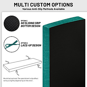 Lokex Bench Cushion,36x14 Inch Waterproof Durable Bench Cushions for Outdoor Furniture,Non-Slip Window Seat Cushions Indoor,Emerald Green
