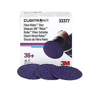 Cubitron 3M Roloc Fibre Disc 786C, 33377, 2 in (50 mm), 36+, 15 discs per carton