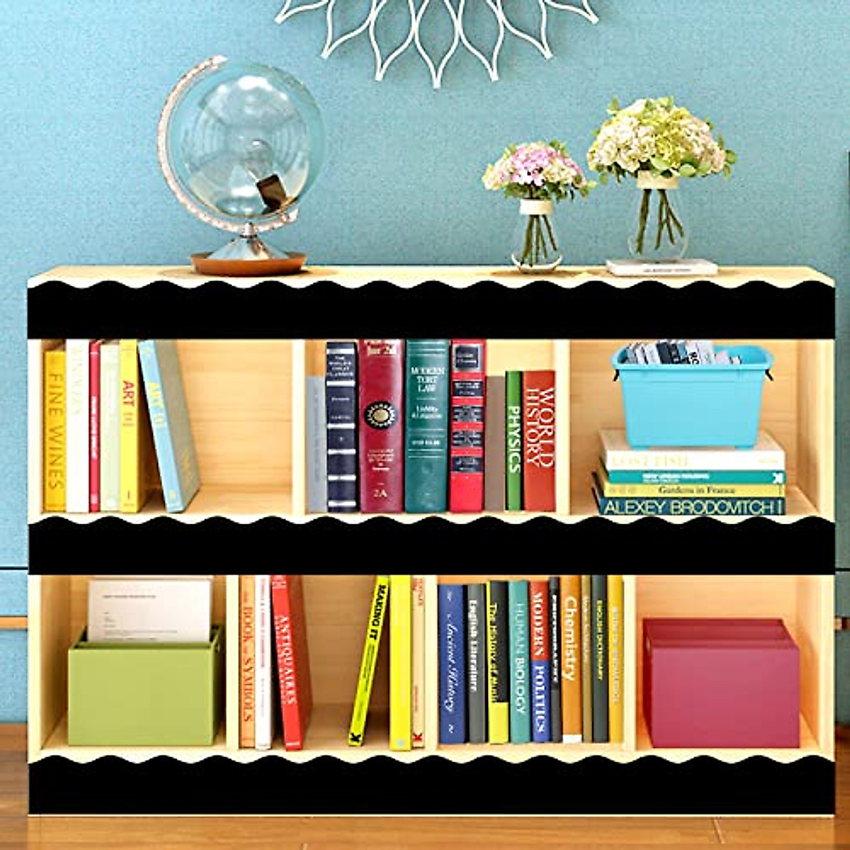 Black Bulletin Board Border Scalloped Border Trim for Classroom 52ft One Roll