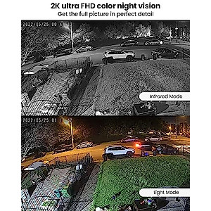MUBVIEW Security Cameras Wireless Outdoor - 2 Pack Outdoor Camera Wireless 2K Battery Powered Security Camera Outdoor & Indoor, WiFi Home Camera with Spotlight/Siren/AI Motion Detection/2-Way Talk