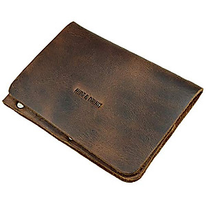 Hide & Drink, Leather Riveted Card Holder, Cash Wallet, Travel Case Organizer, Accessories, Handmade Includes 101 Year Warranty :: Bourbon Brown