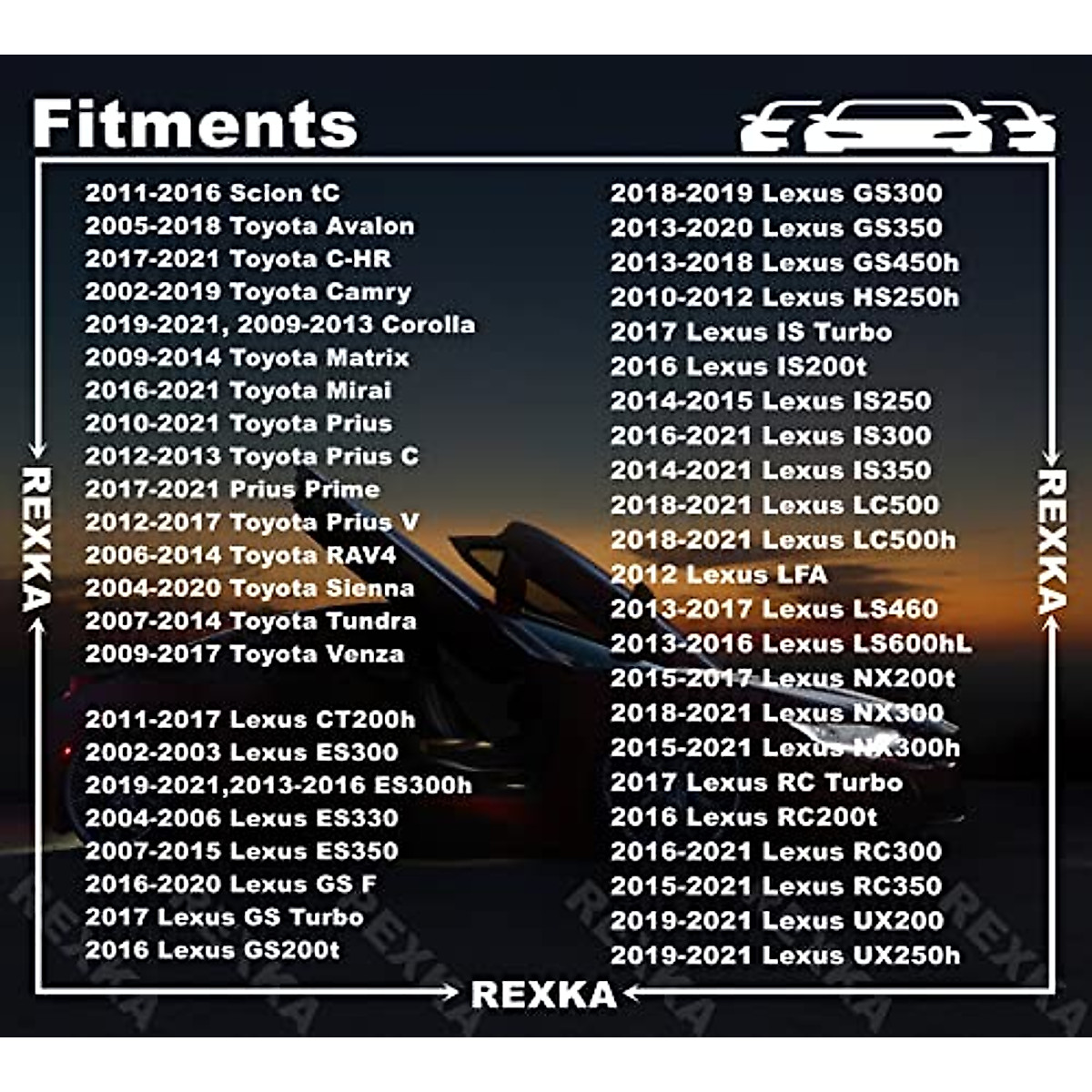 Rexka 20pcs Front Bumper Support Splash Shield Under Cover Nylon Nut Grommet M5.5 Screw 90189-06193 for Toyota Lexus