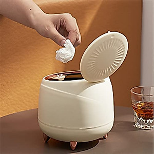 AIWE7D 0.4 Gallon Small Trash Can Kitchen Garbage Can Mini Bathroom Trash Cans with Lid Waste Basket for Office Bedroom Desktop Waste Bin (OD Green)