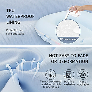 Organic Replacement Cover for Dockatot Deluxe+ Docks with Waterproof Pad Certified Organic Cotton Protects Against leaks Premium Quality Spare Cover (Cover Only) (Blue)