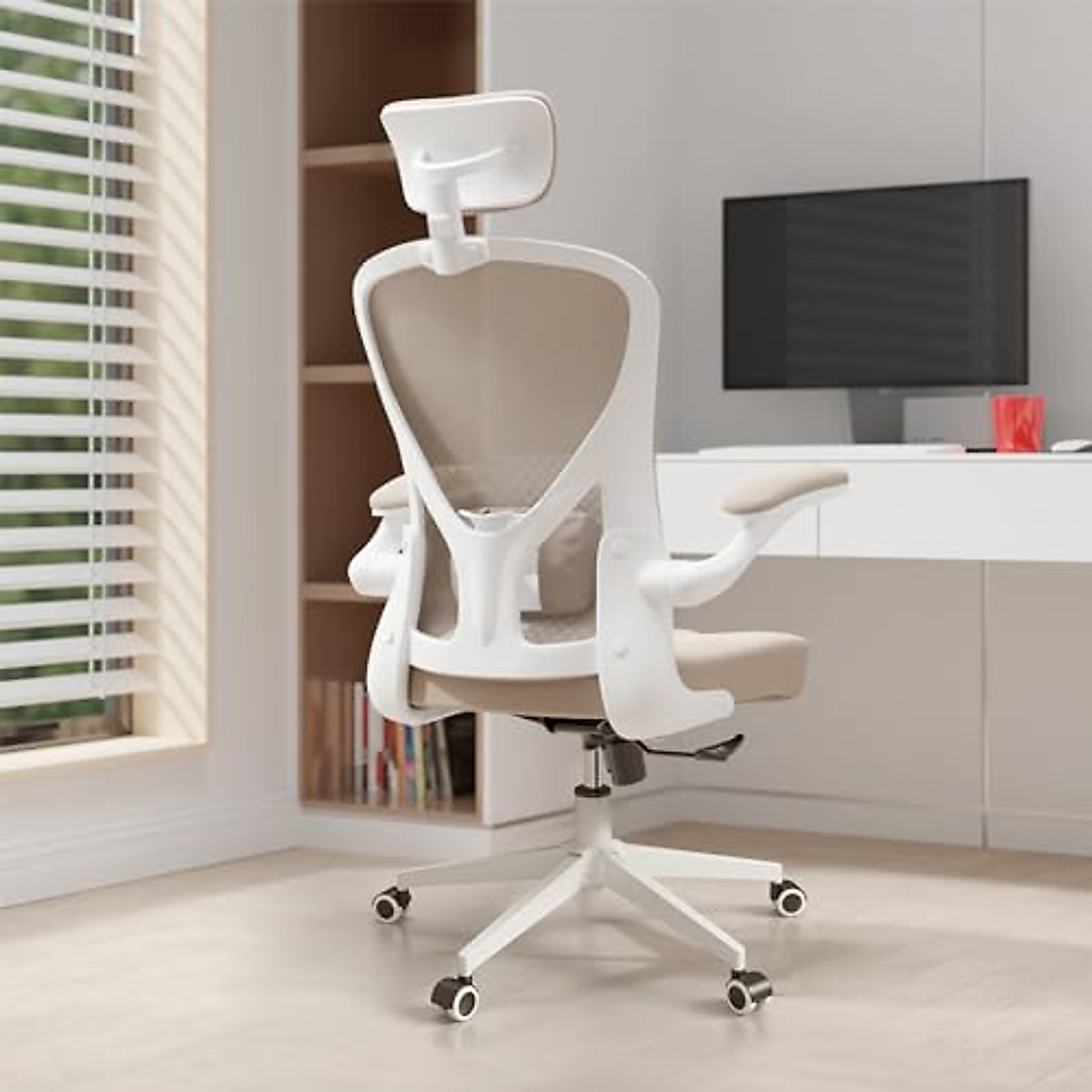 SICHY AGE Home Desk Chair Ergonomic Chair with Headrest Study Chair Computer Chair Desk Chair Adjustable Headrest Lumbar Support Office Chair Heavy Duty Office Chair