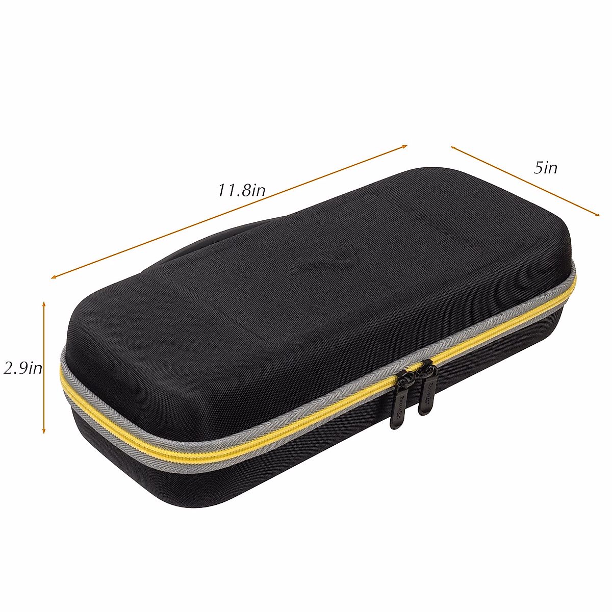 ButterFox Large Carrying Case for Hori Split Pad Compact, Fits Charger, 10 Game Holders (8 Physical + 2 Digital) - Black/Yellow