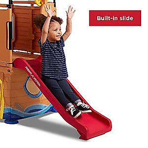 Radio Flyer Play & Fold Away Pirate Ship, Toddler Climber, Kids Playhouse for Ages 2-5