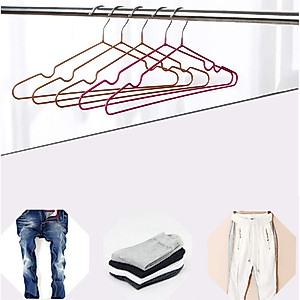 Clothes Hangers Color Stainless Steel Rubber Hangers for Clothes Poles Non-Slip Drying Racks Drying Racks Outdoor Drying Racks 10pcs Hanger Space Saver (Color : C)
