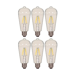Satco S9581 6.5ST19/CL/LED/E26/27K/120V (6 - Pack)