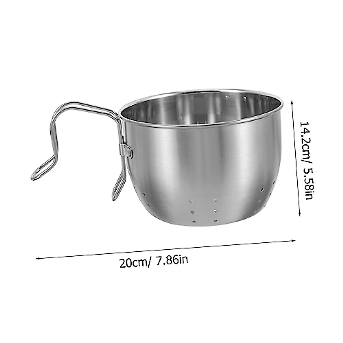 BESTonZON Stainless Steel Water Filter Basket Sink Without Punching Hanging Filter Kitchen Waste Drain Rack Fruit and Vegetable Tableware Storage (Hanging Handle Drain Basket) 1pcs Catcher