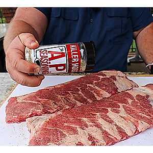 Killer Hogs AP Seasoning | Championship BBQ and Grill All Purpose Seasoning for Beef, Steak, Burgers, Pork, and Chicken | Salt, Pepper, Garlic (SPG) | 14 Ounces