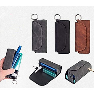 Goodern Compatible for Protective Case Cover Anti-Shock Protective Cover Frosted Leather Carry Case for IQOS 3.0/IQOS 3 Duo (Grey)