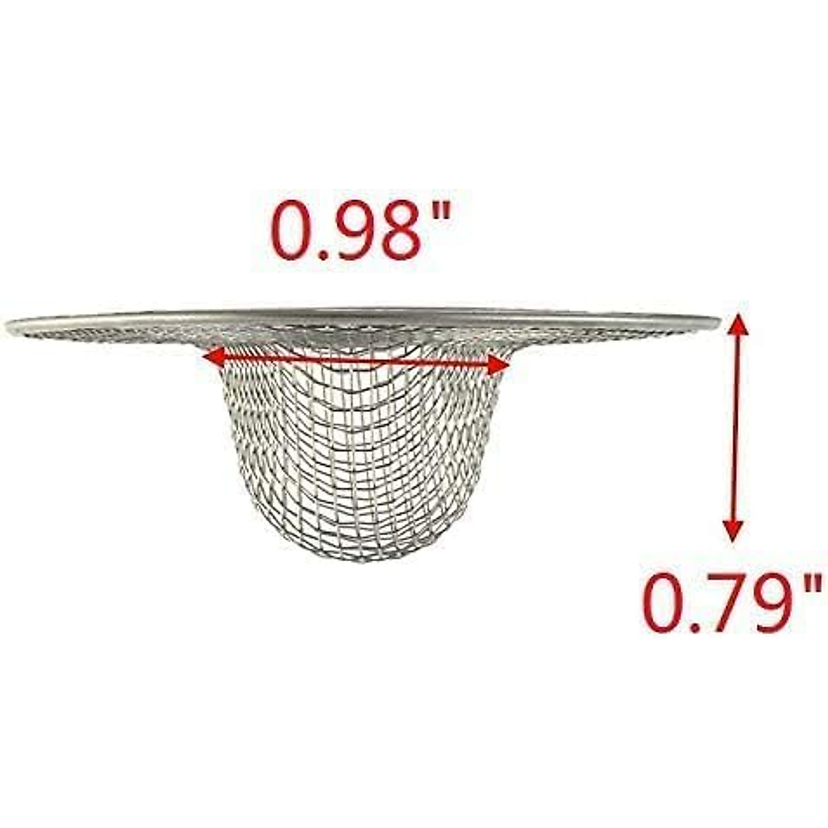 4 Pieces Silver Mesh Hole Kitchen Bathroom Basin Sink Drain Strainer (A) (A)