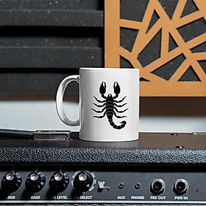 Funny Scorpion Graphic Gift Idea Perfect for Boys Men and Brothers Who Love Scorpions 11oz 15oz White Coffee Mug