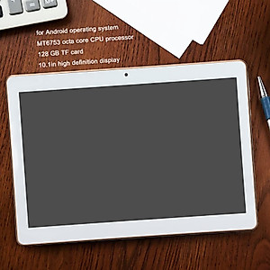 HD Tablet, 1280 x 800 Resolution Full HD 64GB 10.1in Tablet PC Dual SIM Dual Standby Calling Octa Core CPU Processor Three Card Slot Design WiFi 4G Calling Tablet for Android9.0(US Plugs 110-240V)