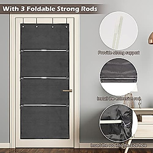 Stuffed Animal Net Over The Door Stuffed Animal Net Biupky 4 Mesh Pockets Hanging Stuffed Animal Storage Door with 4 Sturdy Hooks, Large Capacity Stuff Animal Organizer for Toy Plush Snacks (Rhombus)