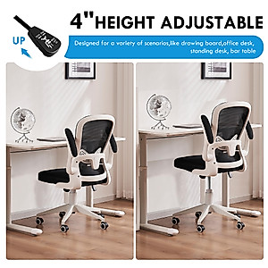 THEETAYY Drafting Chair,Tall Office Chair for Standing Desk, Ergonomic Desk Chairs with Lumbar Support, Adjustable Height Computer Chair with Swivel Task and Flip-up Armrests.