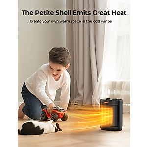 1000W PTC Ceramic Small Space Heaters with Overheating & Tip-Over Protection, Portable Electric Mini Heater Fast Quiet Heating for Office Bedroom Desk