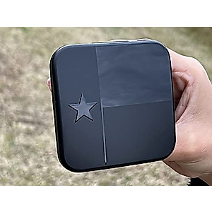 Texas State Metal Flag Hitch Cover Plug (Fits 2" Receiver, Black)